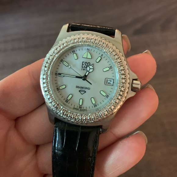 Movado | Jewelry | Esq Swiss Quartz Diamond Watch | Poshmark